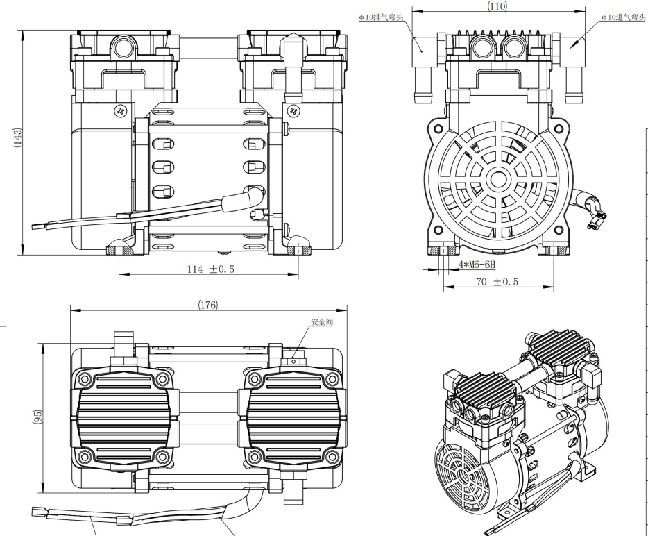 Oxygen Concentrator Compressor,Dental Silent Air Compressor, AC Air ...
